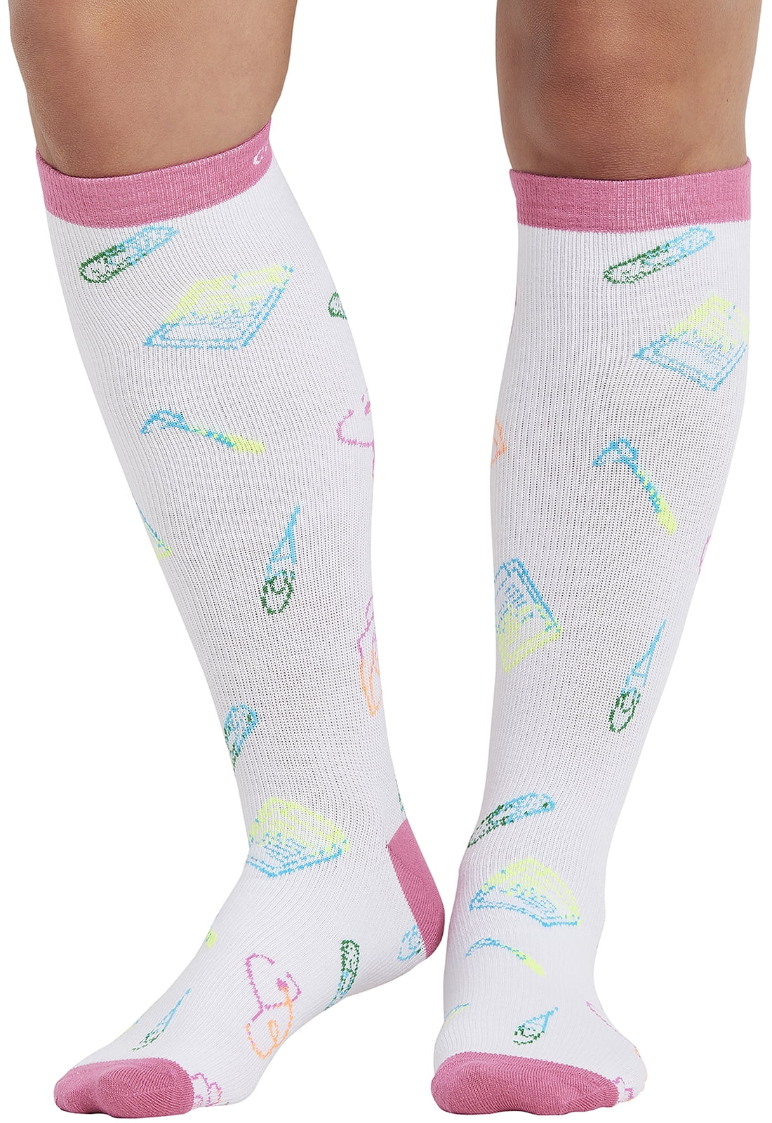 Cherokee Printsupport Women 12 mmHg Support Socks, Plus, Caring ...