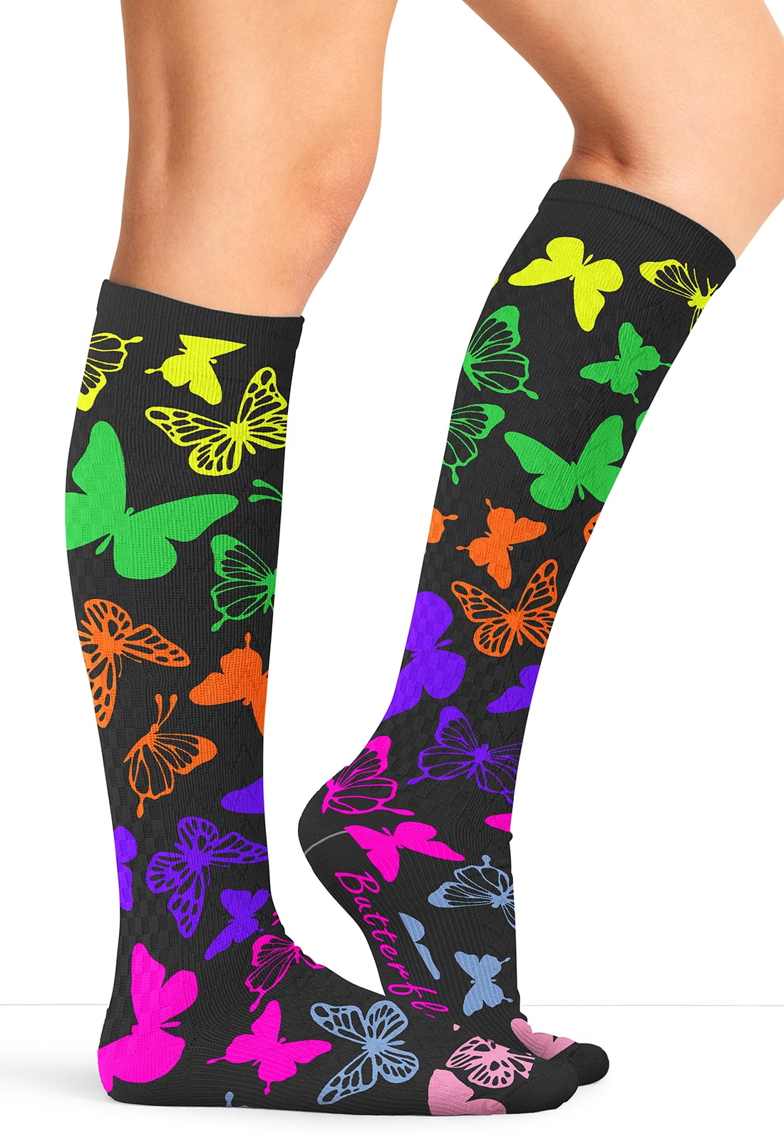 Cherokee Printsupport Women's 10-15 mmHg Support Socks, Plus, Anti ...