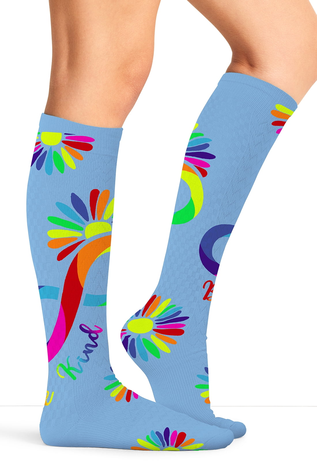 Cherokee Printsupport Women's 10-15 mmHg Support Socks, Regular, Autism ...