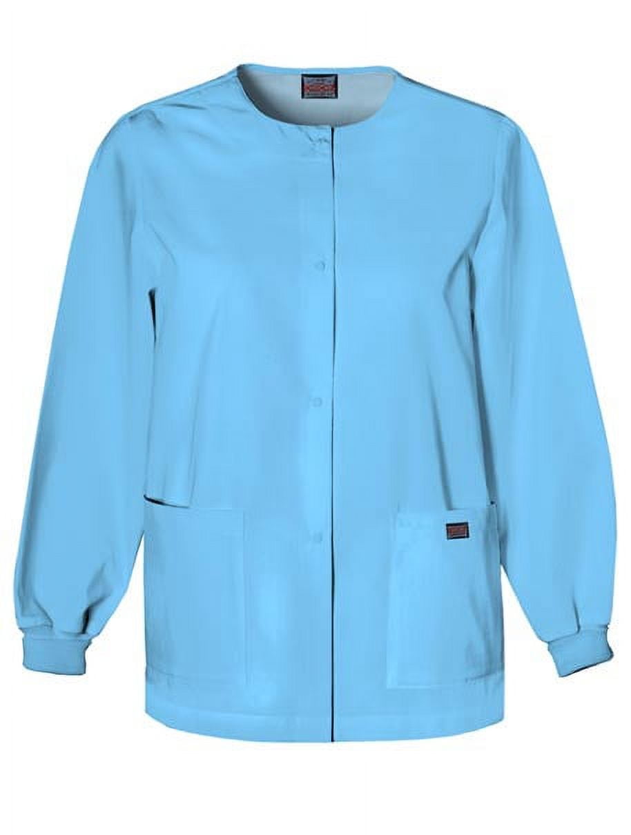 Cherokee Snap Front Warm-up Jacket Scrub Jacket - Walmart.com