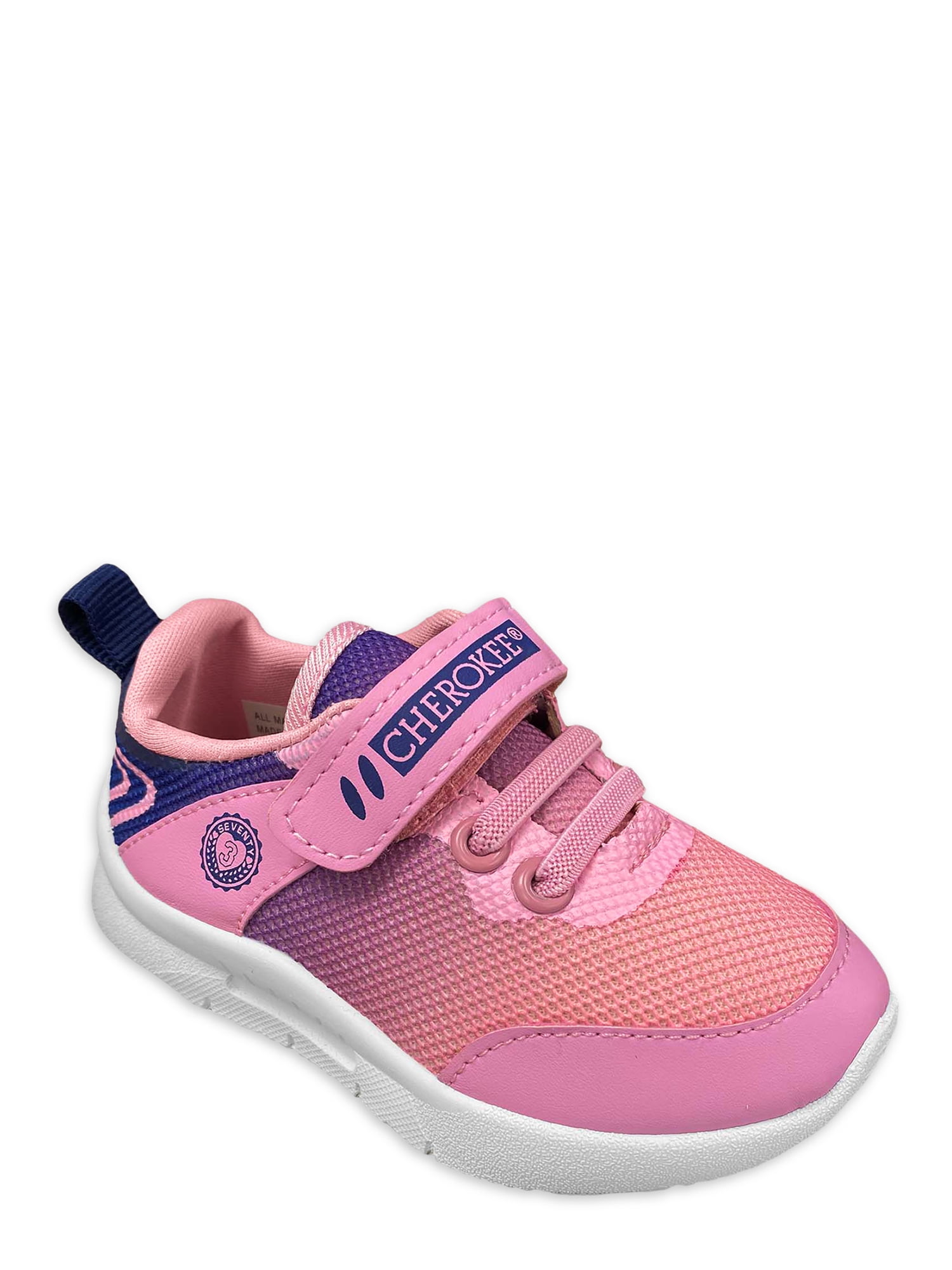Cherokee Toddler Girls’ Athletic Mesh Jogger Sneakers With Hook and ...