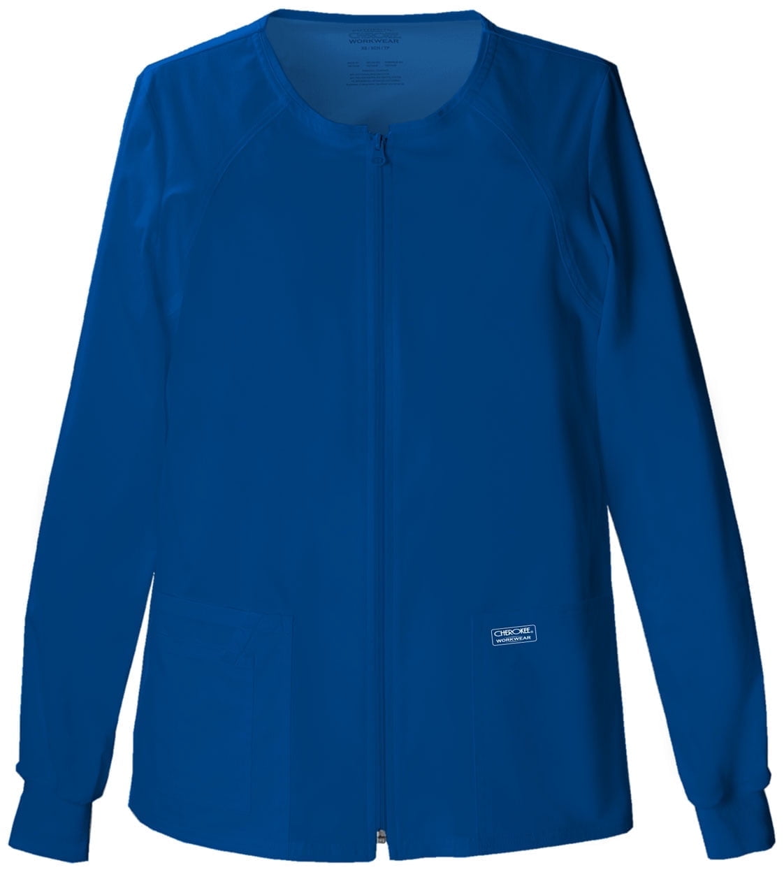 Cherokee Zip Front Scrub Jackets for Women, Workwear Core Stretch Soft ...