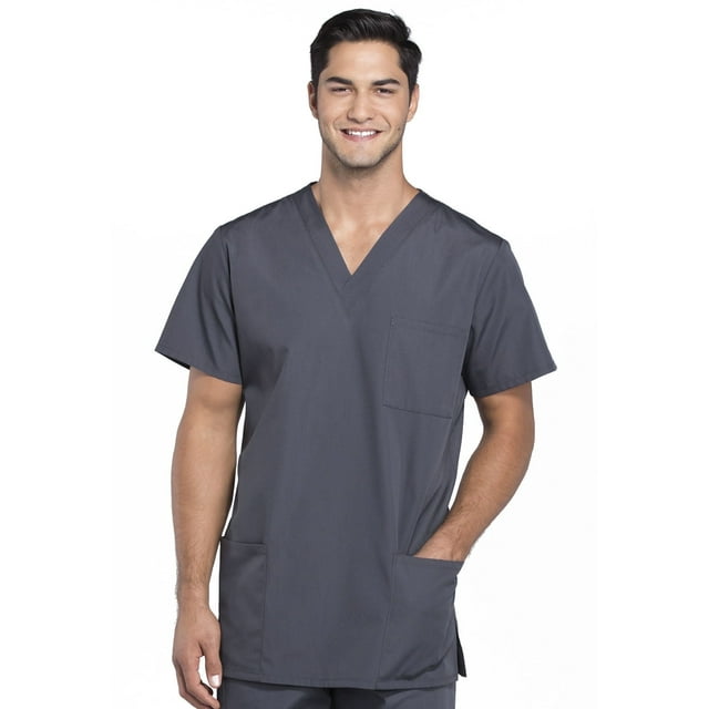 Cherokee Workwear Unisex V-Neck Scrubs Top 4876 with Patch Pockets ...