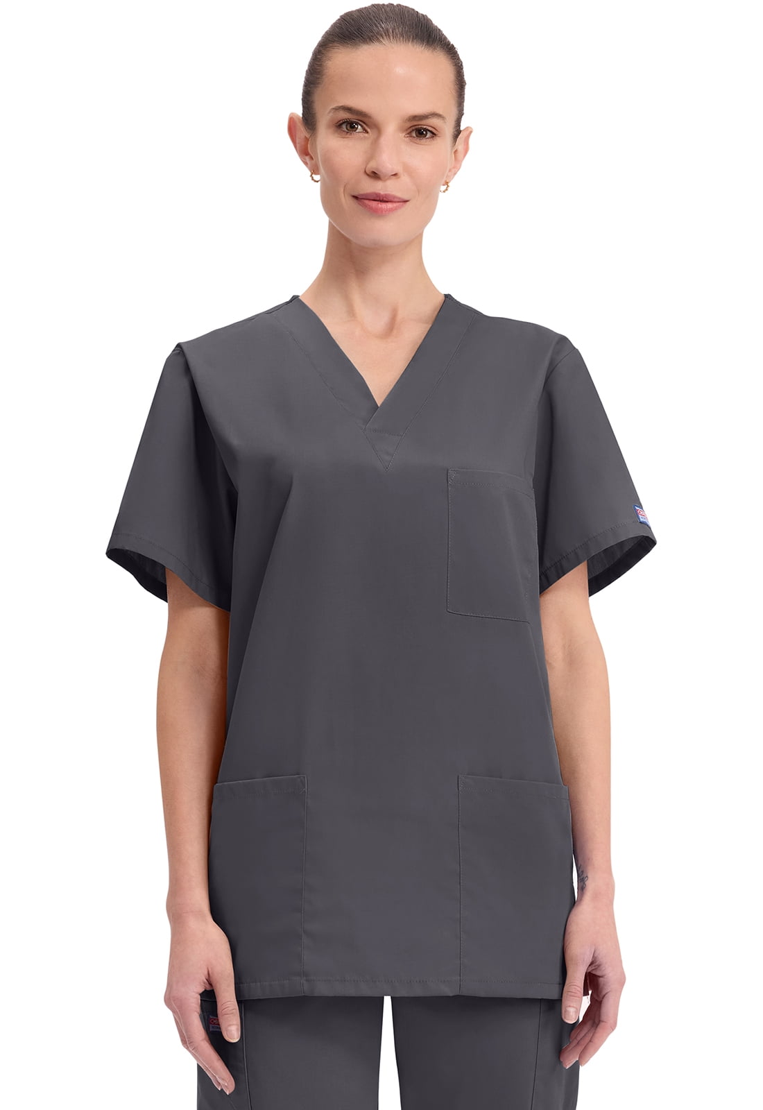 Cherokee Workwear Originals Unisex Medical Scrubs Top, V-Neck, Short ...