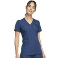 Cherokee Workwear Women's Mock Wrap Scrub Top, Contemporary Fit, XS-5XL ...