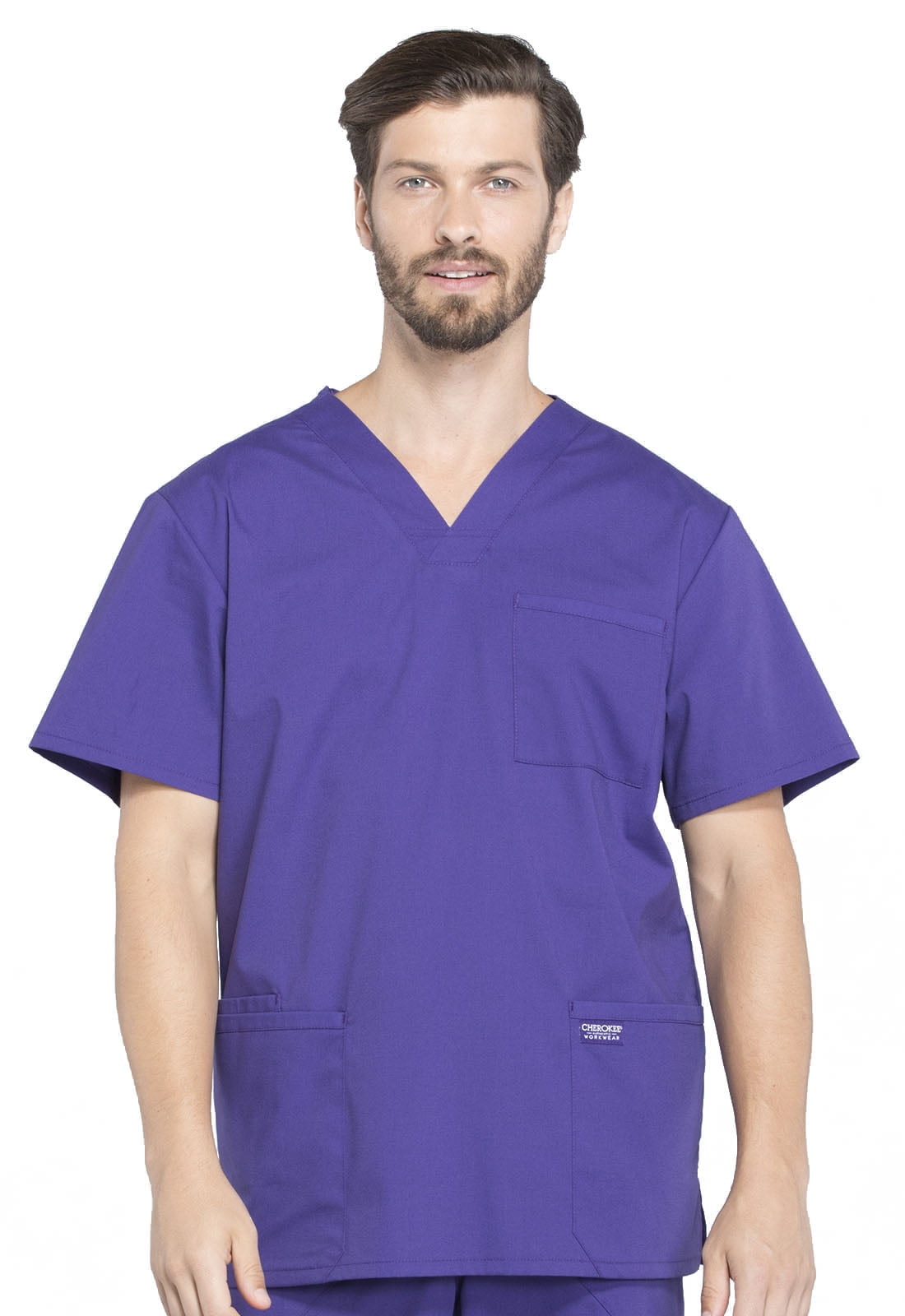Cherokee Workwear Professionals Men Scrubs Top V-Neck WW695 - Walmart.com