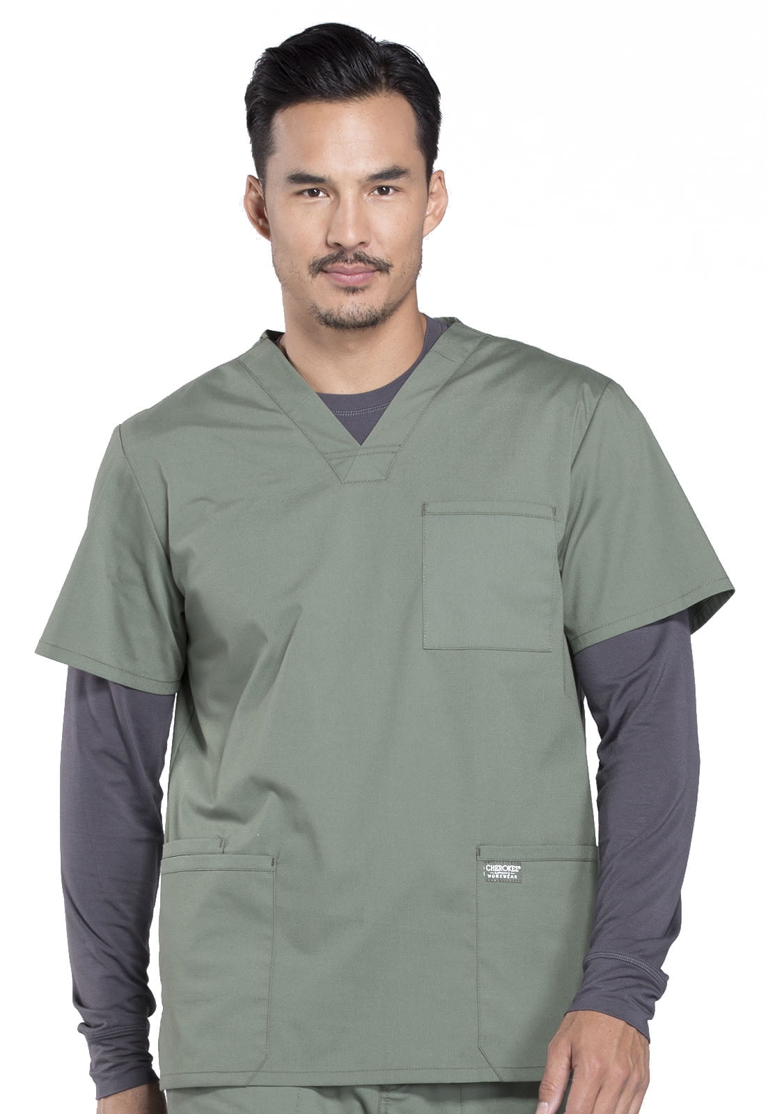 Cherokee Workwear Professionals Men Scrubs Top V-Neck WW695 - Walmart.com