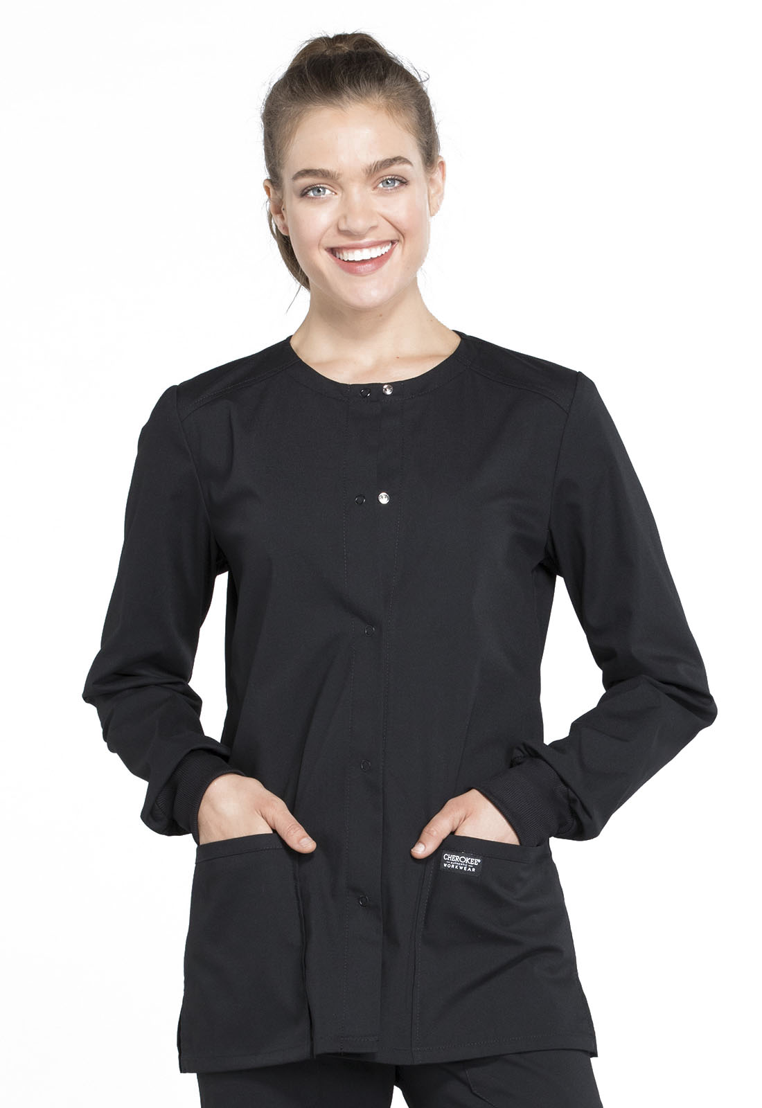 Medline AngelStat Unisex Snap-Front Warm-Up Scrub Jacket - Walmart.com