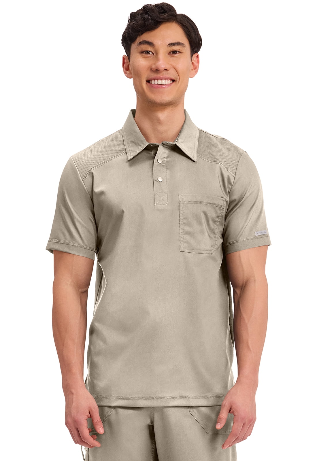 Cherokee Workwear Revolution Men Scrubs Top Polo WW615 - Walmart ...