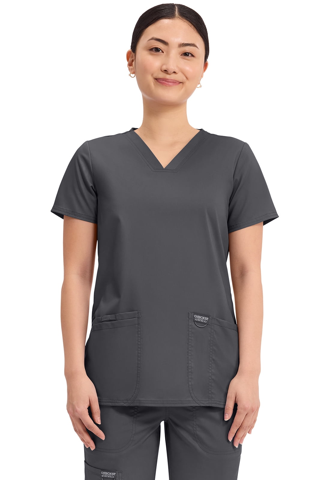 Cherokee Workwear Revolution Scrubs Top For Women V-Neck WW620 ...