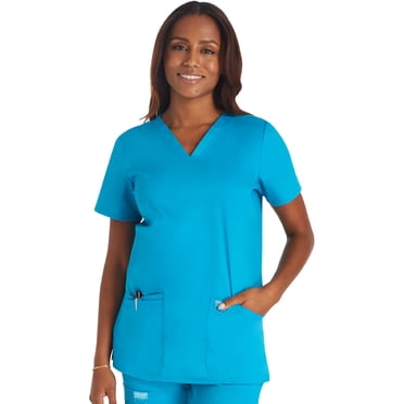 Scrubstar Women's Flexible Stretch Knit Side Panel V-Neck Scrub Top ...
