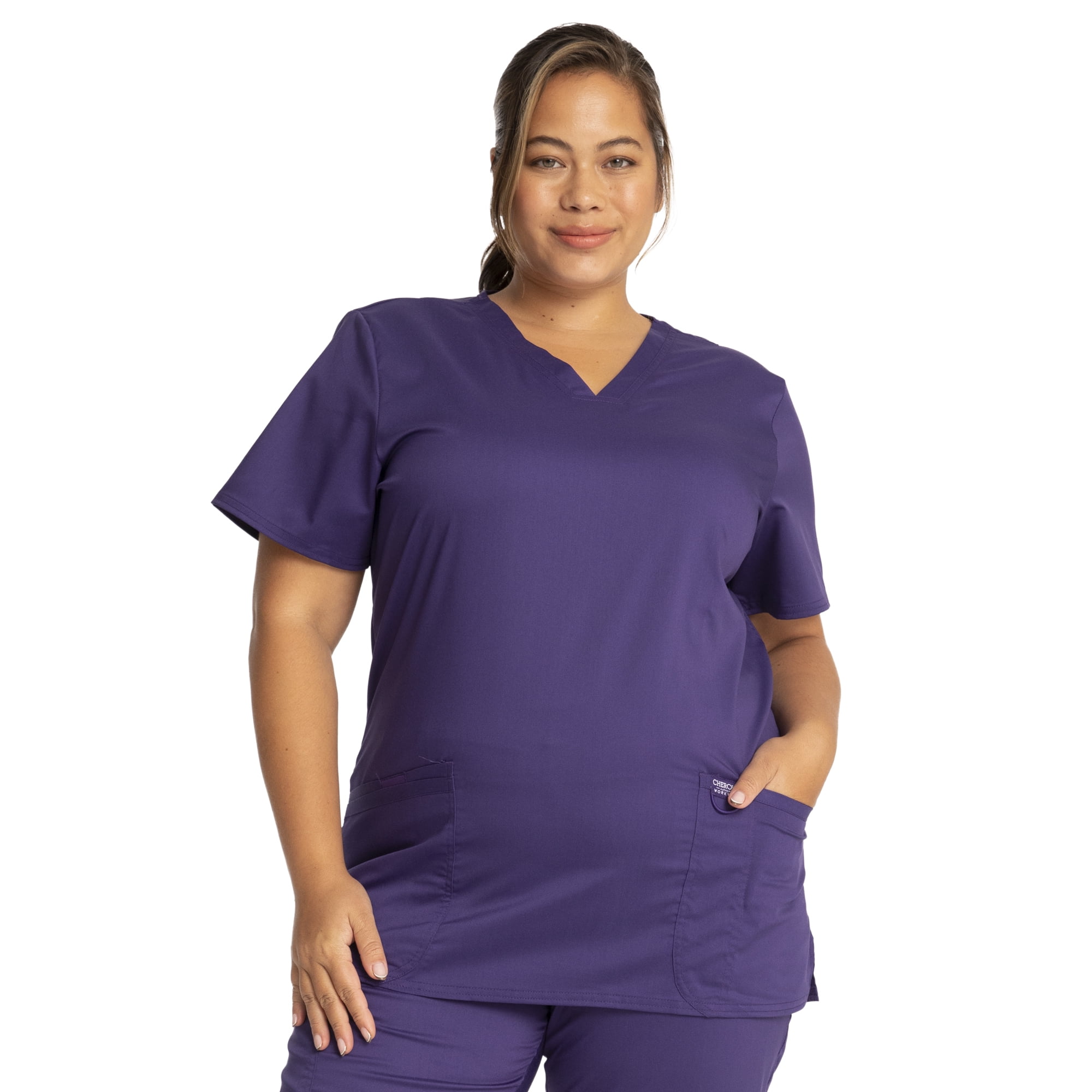 Cherokee Workwear Revolution Scrubs Top For Women V-Neck WW620 ...