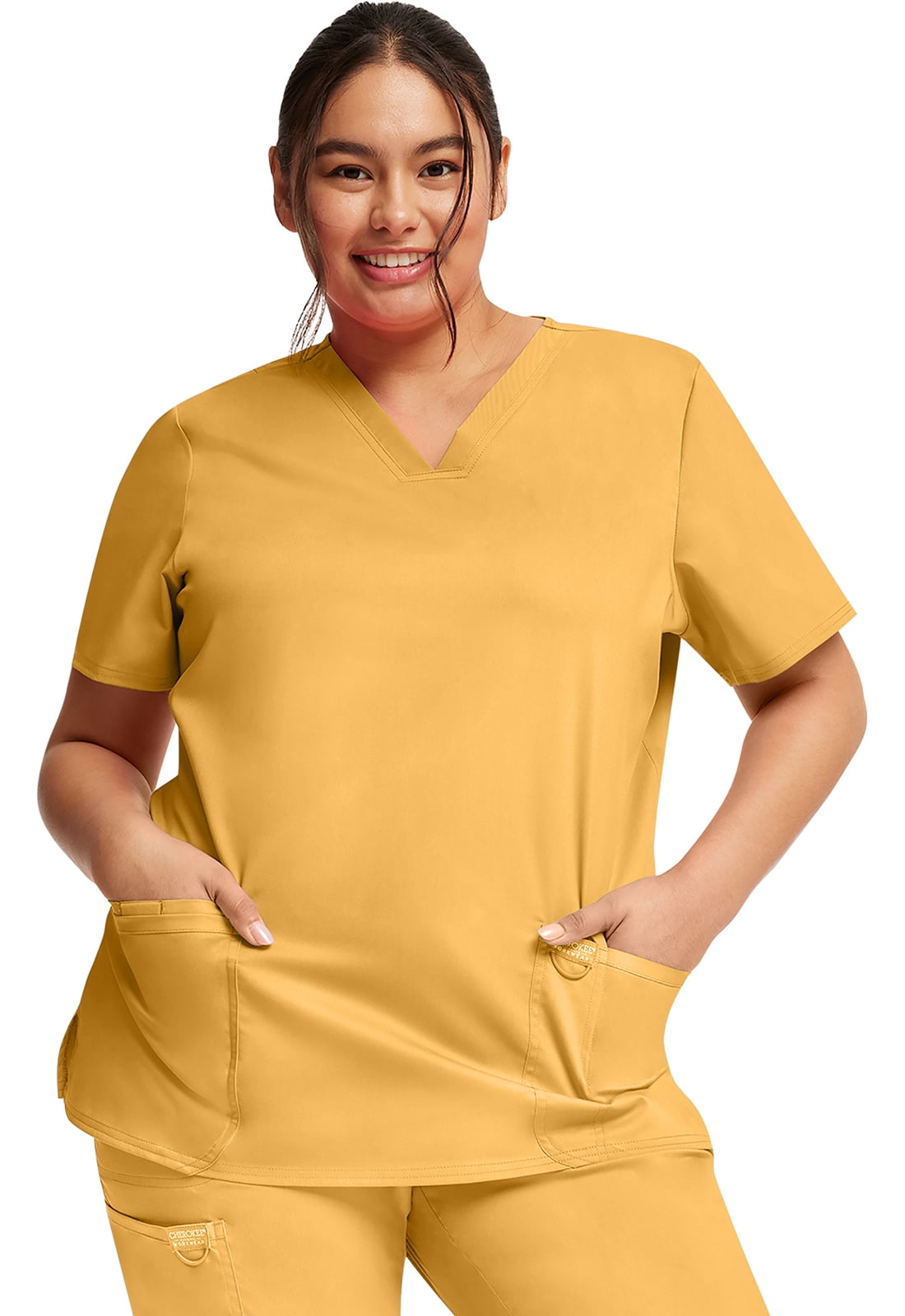 Cherokee Workwear Revolution Scrubs Top For Women V-Neck WW620 ...