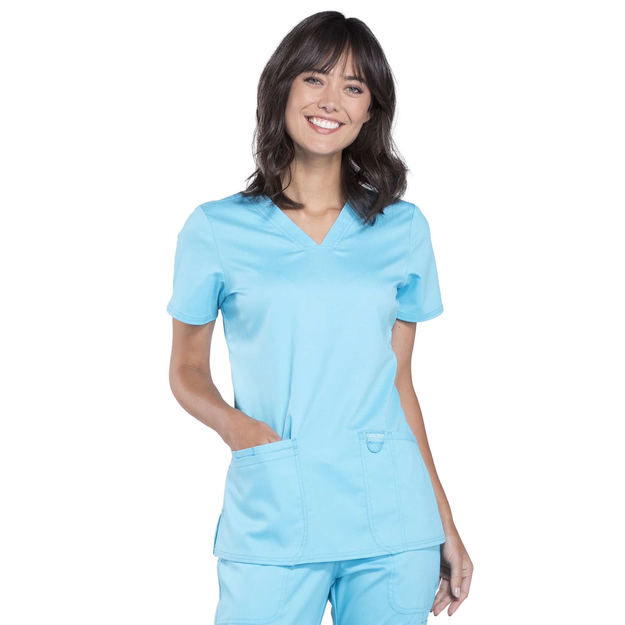 Cherokee Workwear Revolution Scrubs Top For Women V-Neck WW620 ...