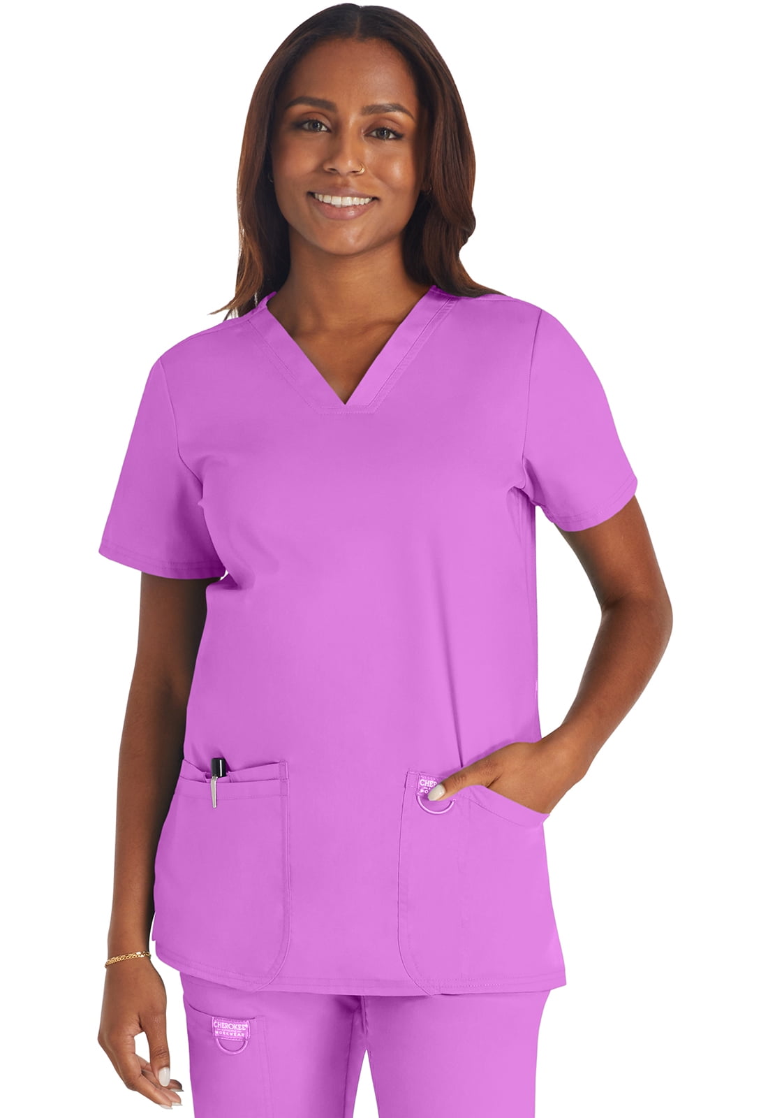 Cherokee Workwear Revolution Scrubs Top For Women V-Neck WW620 ...