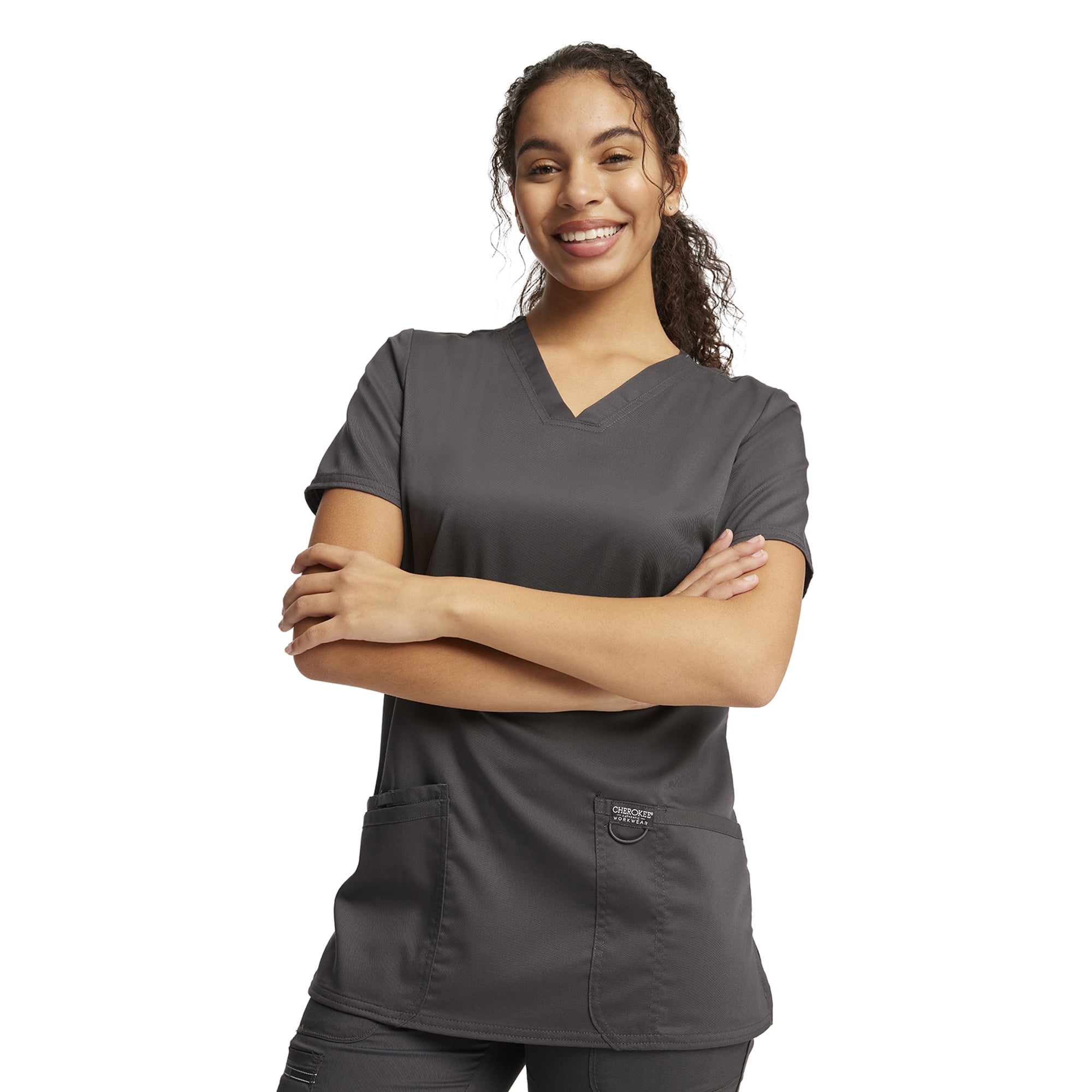 Cherokee Workwear Revolution Scrubs Top For Women V-Neck WW620 ...