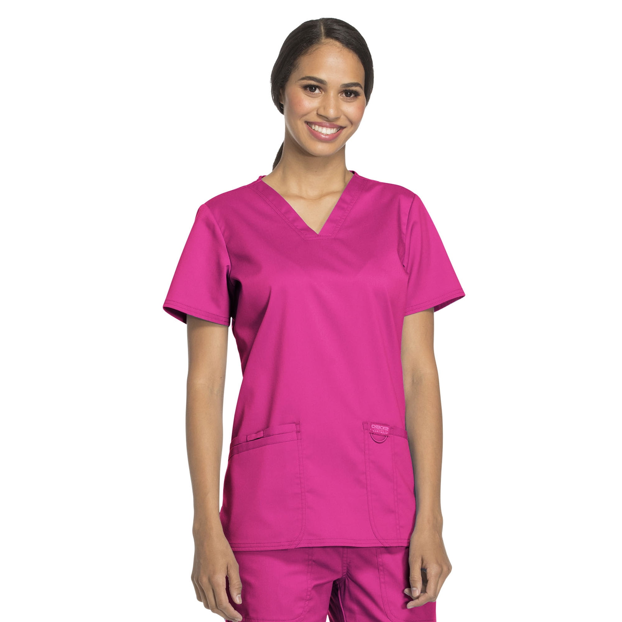 Cherokee Workwear Revolution Scrubs Top For Women V-Neck WW620 ...
