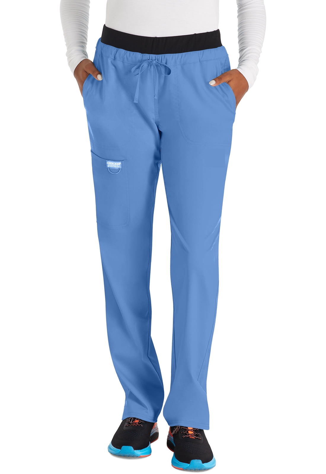 Cherokee Workwear Revolution Women's Scrubs Pant Mid Rise Tapered Leg ...