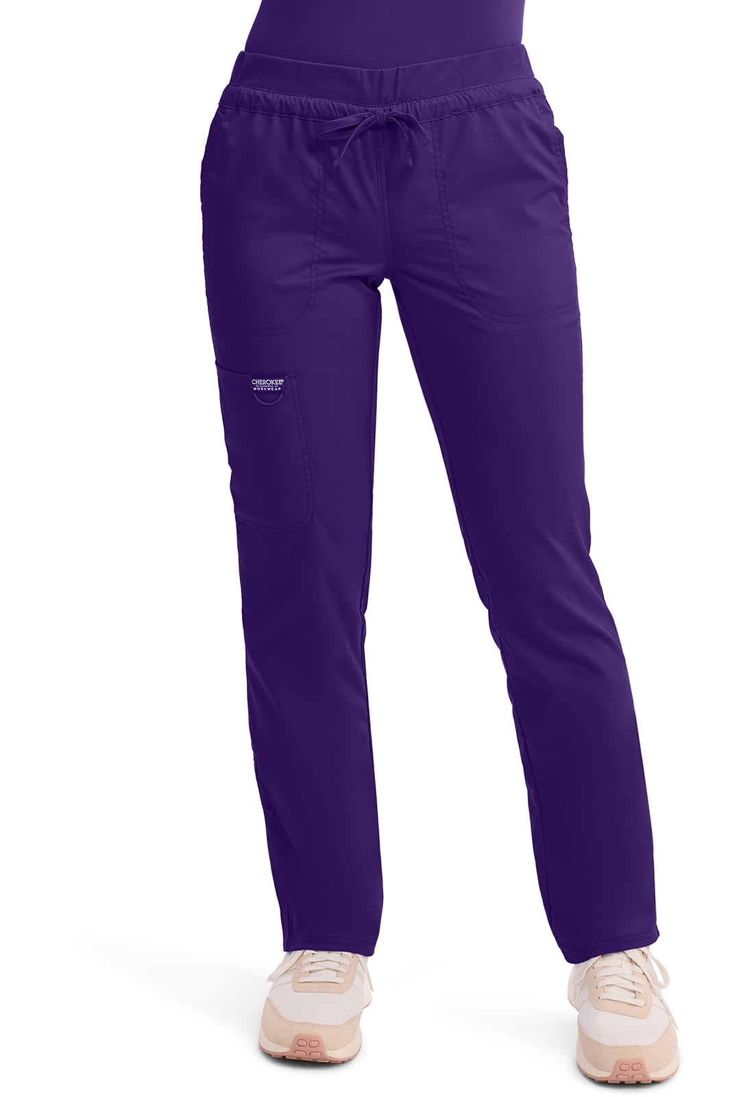 Cherokee Workwear Revolution Women's Scrubs Pant Mid Rise Tapered Leg ...