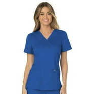 Cherokee Workwear Women's Scrubs Top Mock Wrap Tunic 4801 - Walmart.com