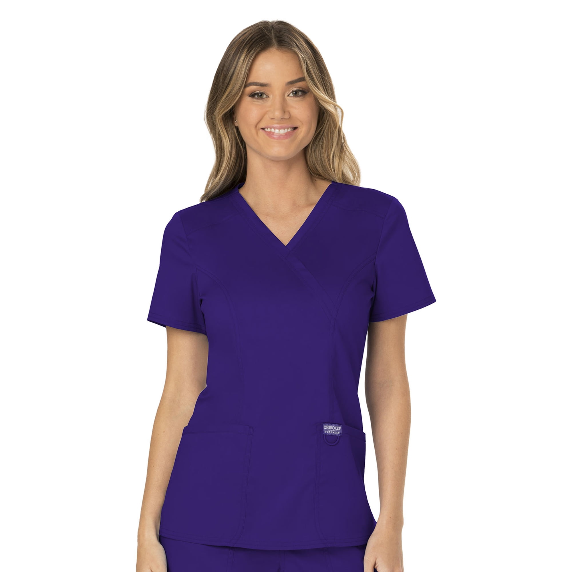 Cherokee Workwear Revolution Women's Scrubs Top Mock Wrap WW610 ...