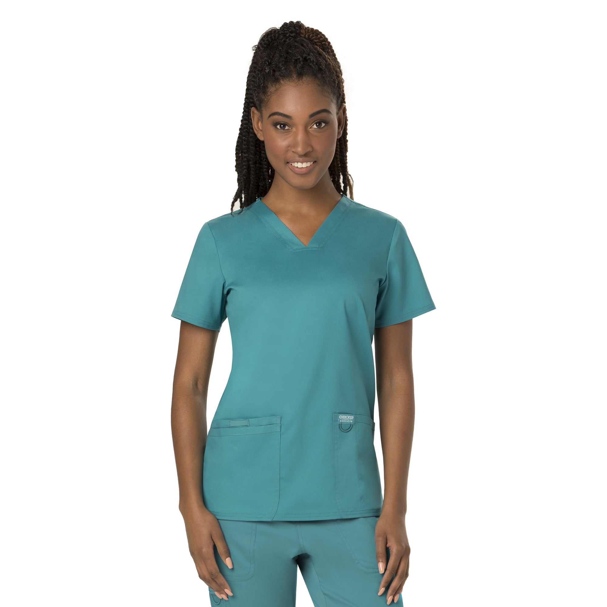 Cherokee Workwear Revolution Scrubs Top For Women V-Neck WW620 ...