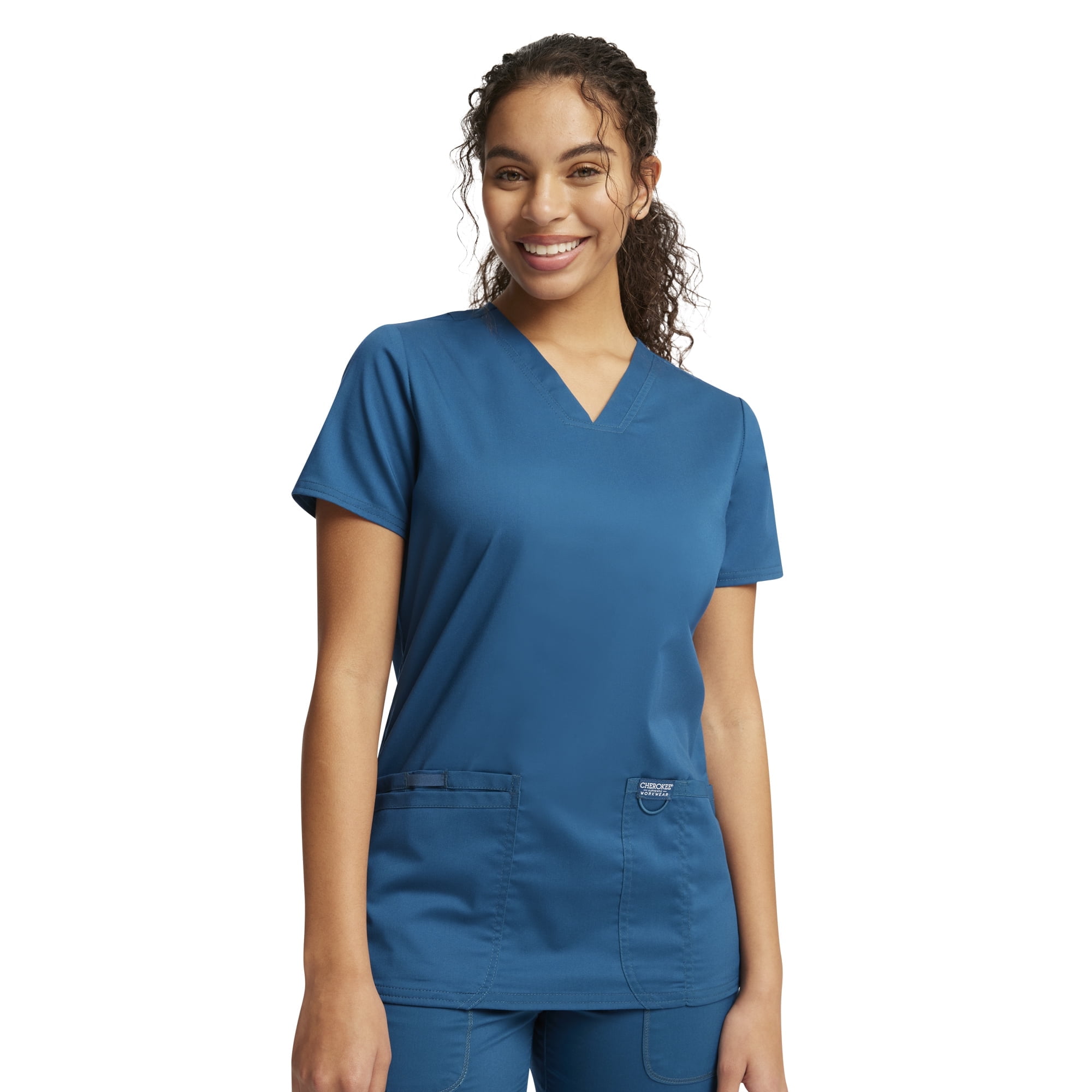 Cherokee Workwear Revolution Scrubs Top For Women V-Neck WW620 ...