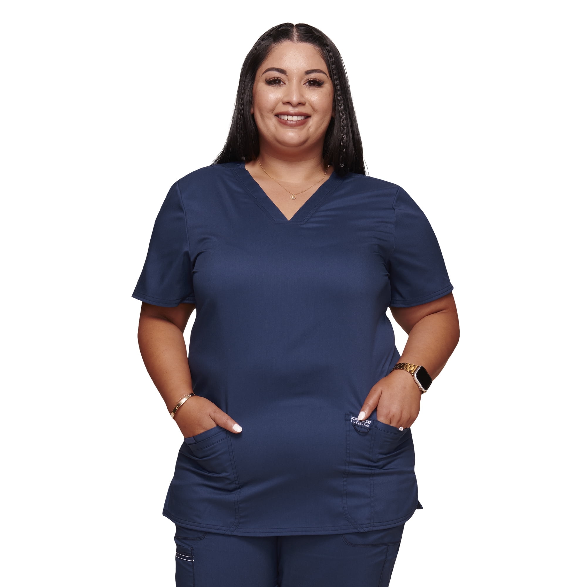 Cherokee Workwear Revolution Scrubs Top For Women V-Neck WW620 ...