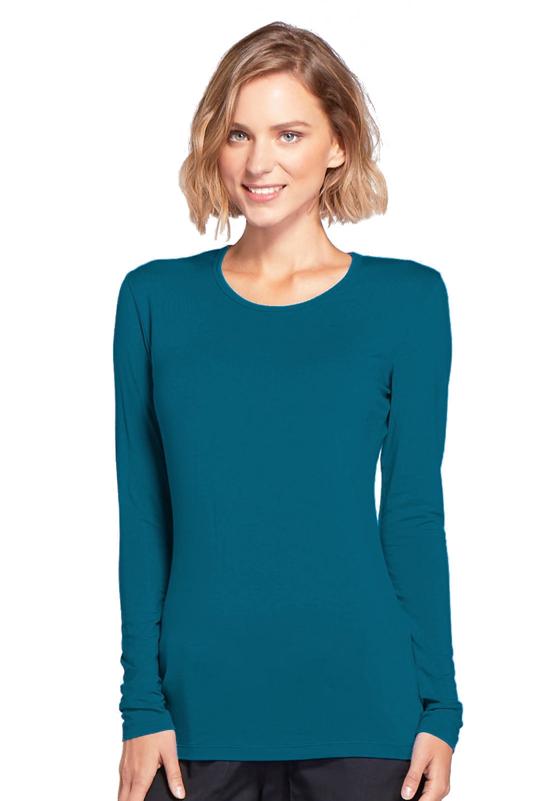 Cherokee Workwear Women's Underscrubs Long Sleeve Knit Tee 4881 ...