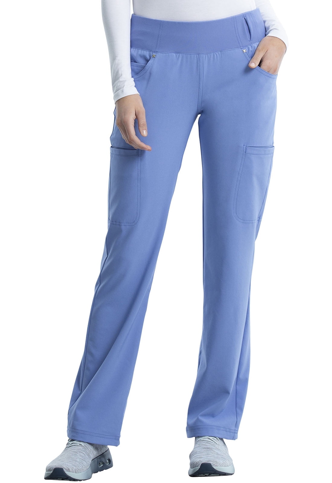 Cherokee Iflex Women's Scrubs Pant Mid Rise Straight Leg Pull-On CK002 ...