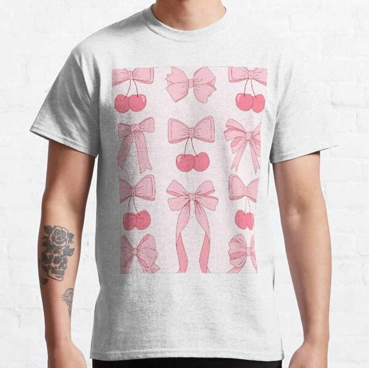 Cherries And Bows Preppy Pattern Classic T-shirt - Walmart.com