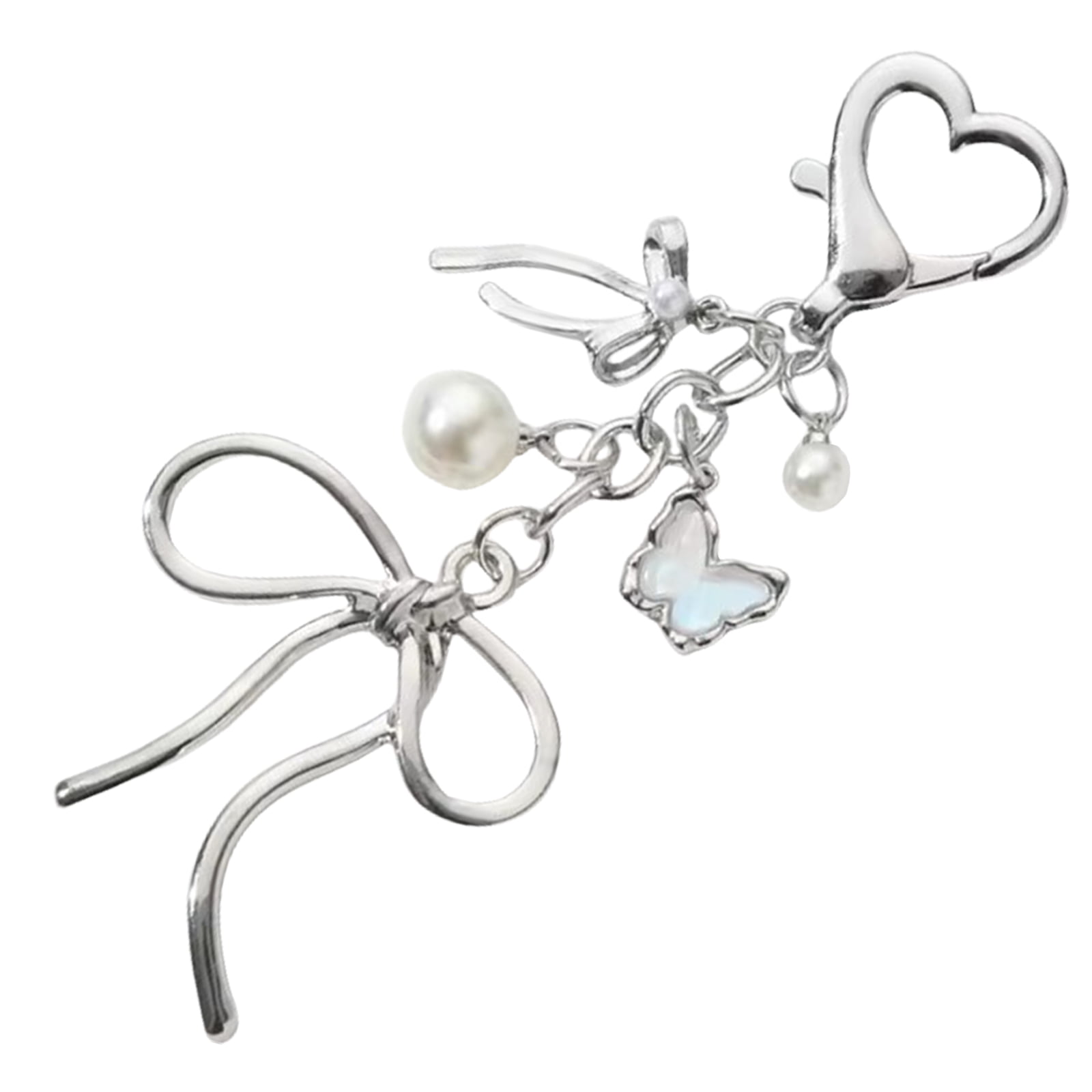 Cherries Bag Pendant Everyday Use Keyring for Ladies Bowknot Pearls Key ...