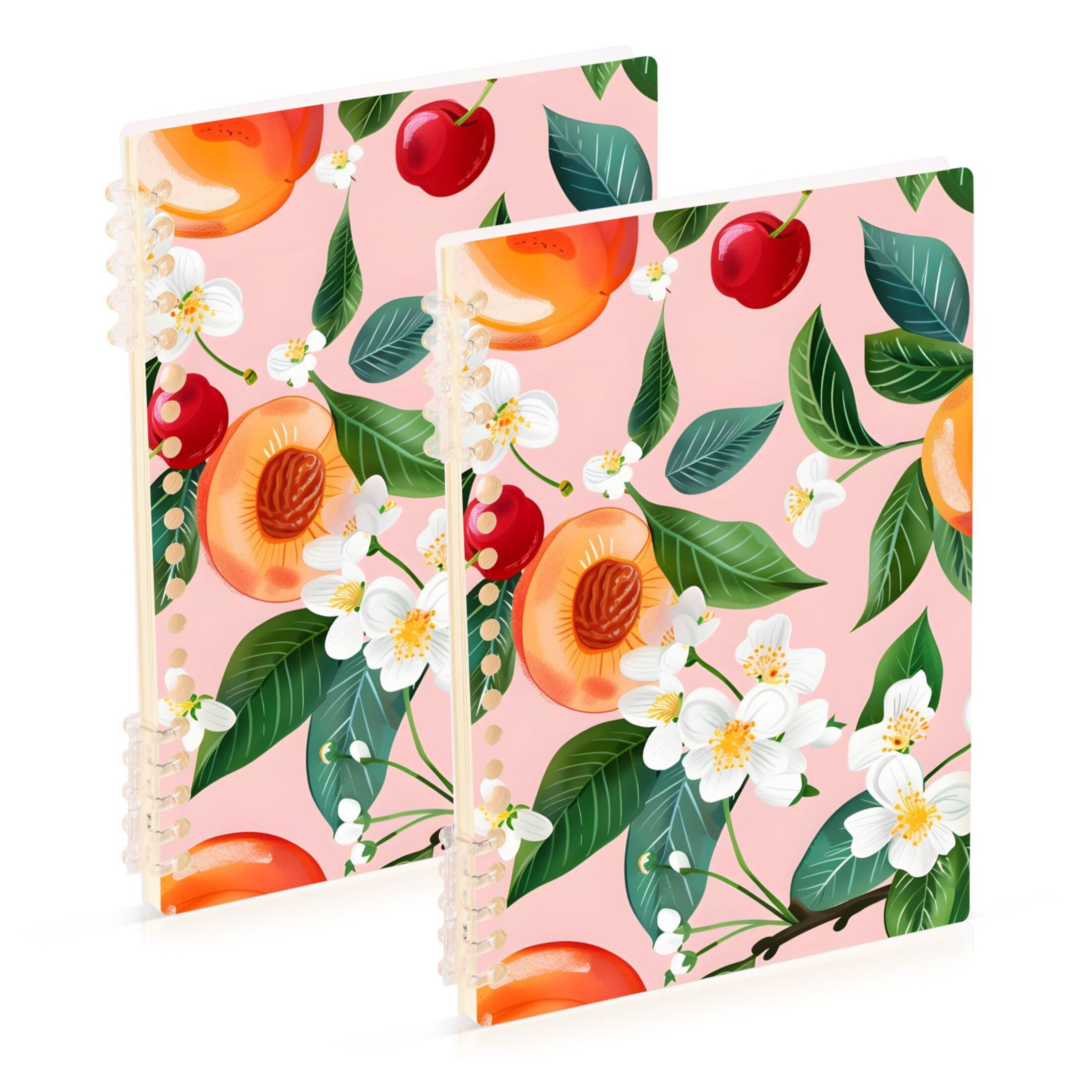 Cherries Flowers Peaches Ring Binder Notebook Journey Note Diary ...