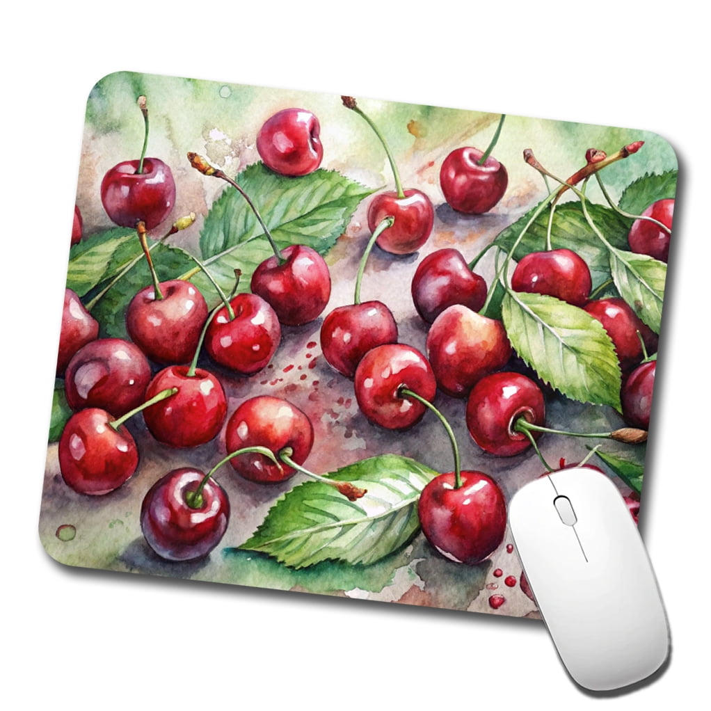 Cherries Fruit Watercolor Mouse Pad Low Profile Gaming Mat - Walmart.com