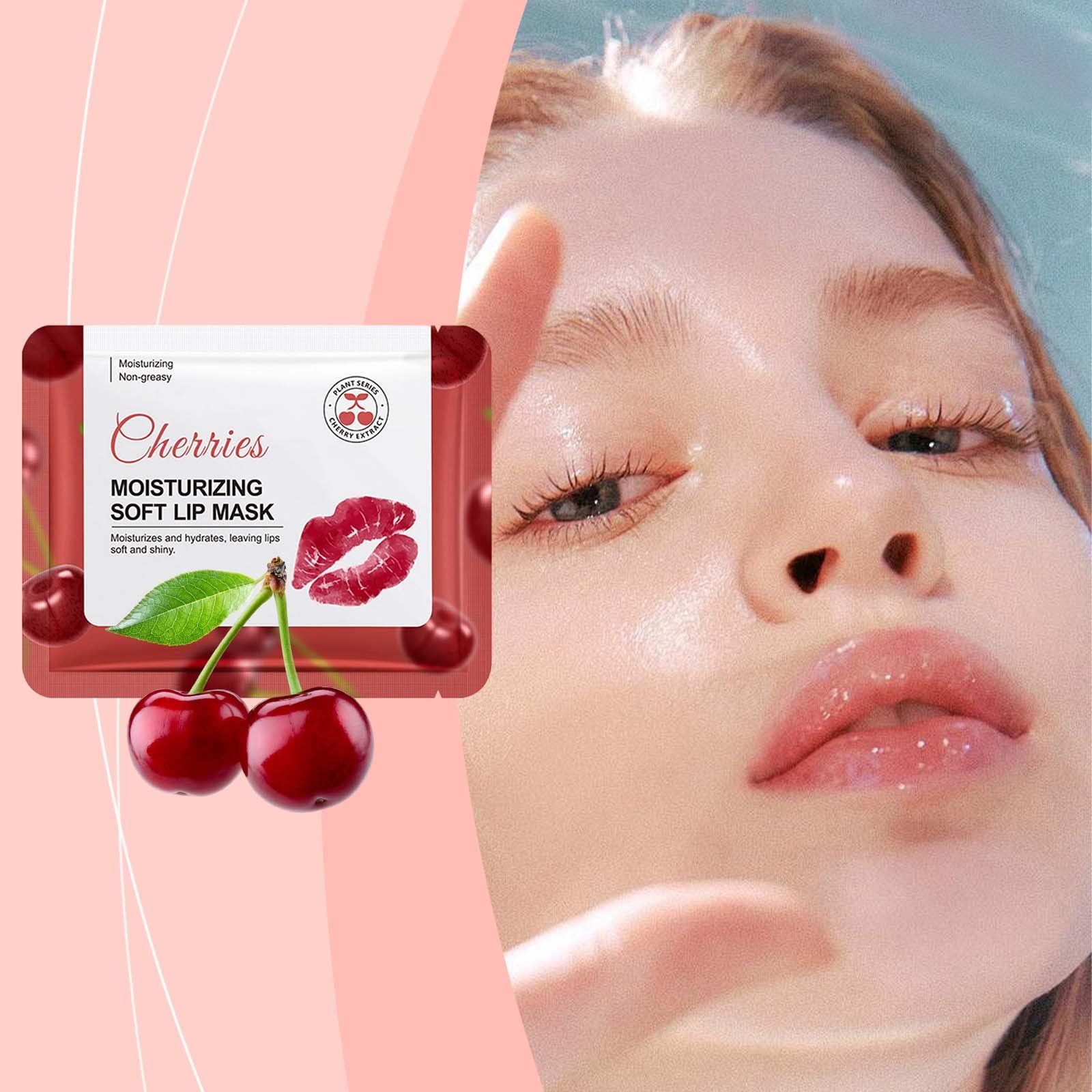 Cherries Lip Masks, Moisturizing Lip Mask for Women, Collagens Crystal ...