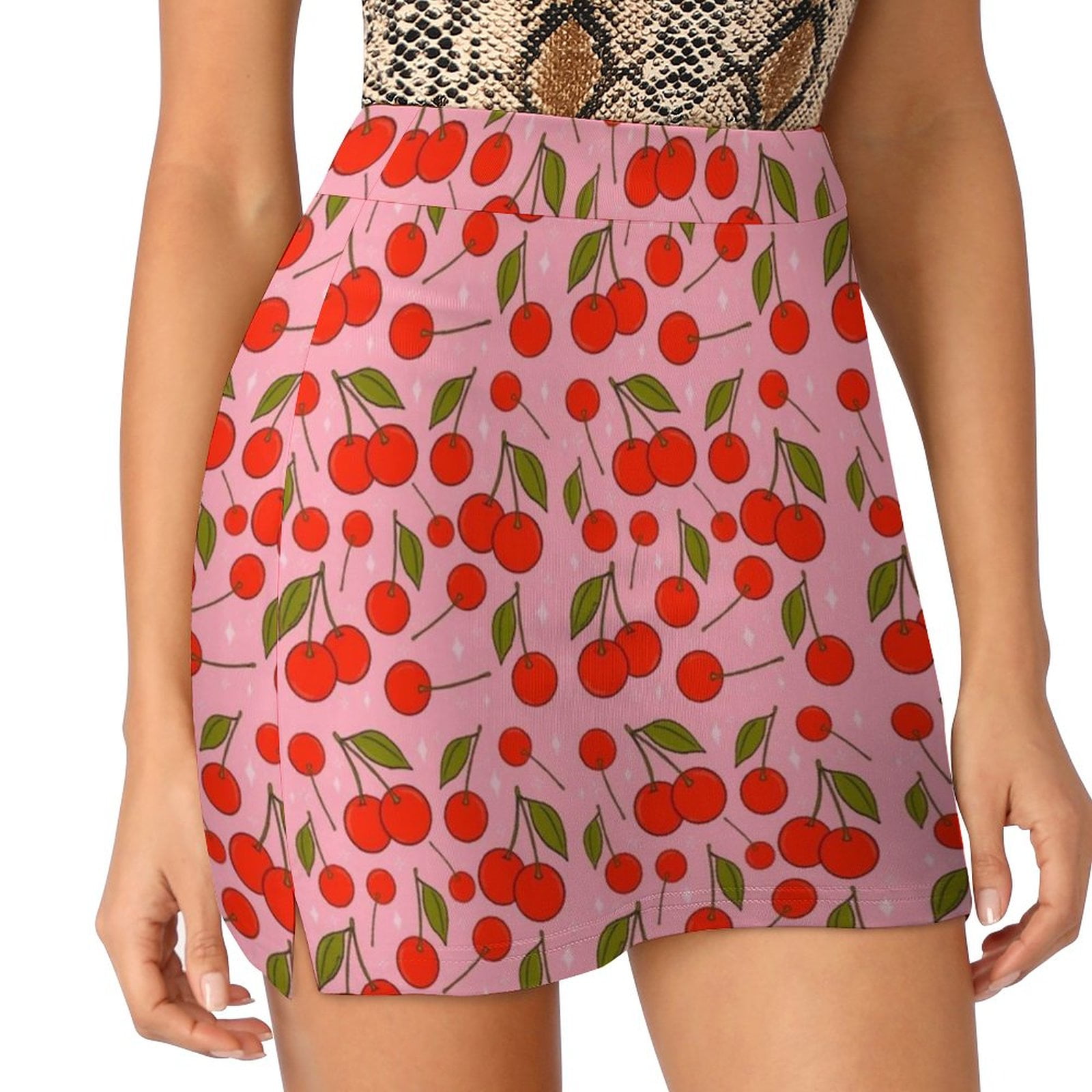 Cherries On Top Women's skirt Sport Skort Skirt With Pocket Fashion ...