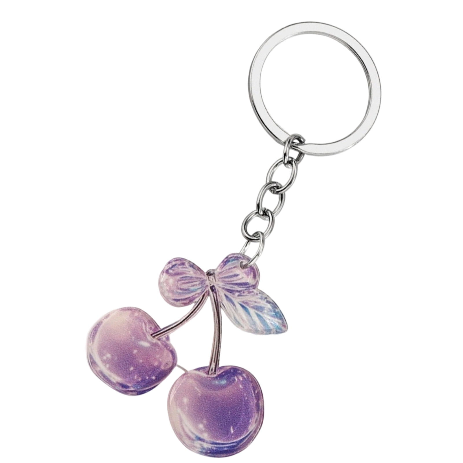 Cherries Pattern Acrylic Keychain Two Sided Artwork Fade Proof ...