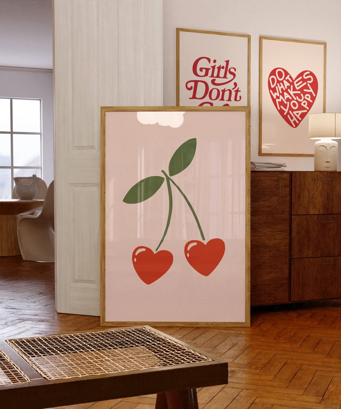 Cherries Poster, Fruit Poster, Cherry Poster, Pop Art Print, Food Fruit ...