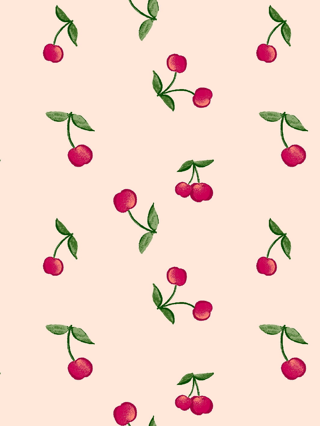 Cherries Removable Vinyl Wallpaper by Barbie - Peach - Walmart.com