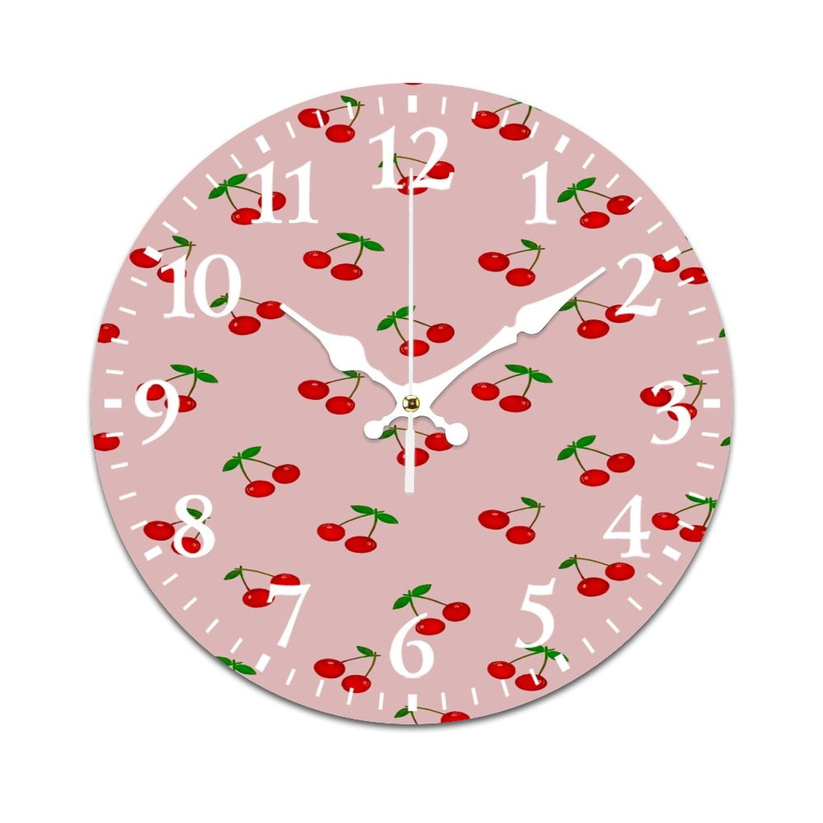 Cherries Wall Clock Modern Design Clocks Wall Hanging Home Office ...