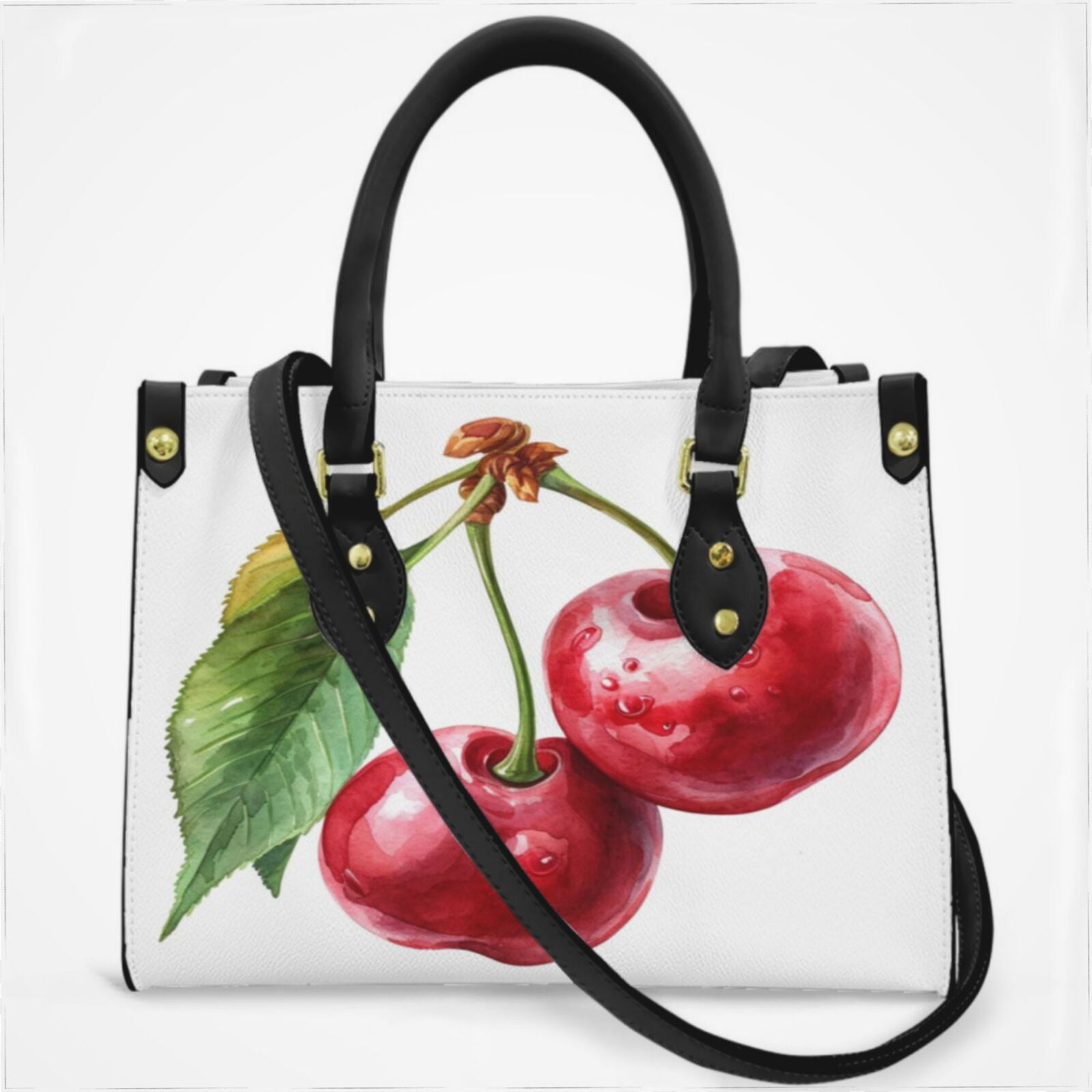 Cherries With Leaf On Top Of Them Cross Body Bags For Women Small ...