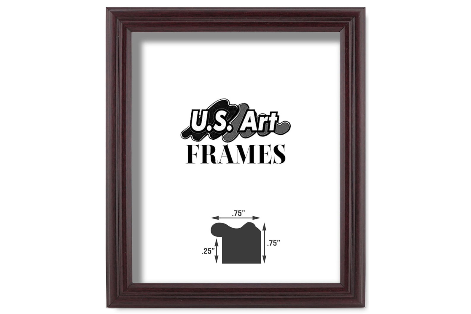 Cherry .75 inch Picture Frame, Solid Wood Wall Decor Poster Picture ...