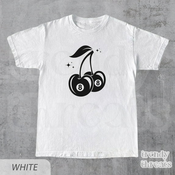 Cherry 8 Ball 90s Graphic T-Shirt, Retro Billard Lovers Shirt, Y2k ...