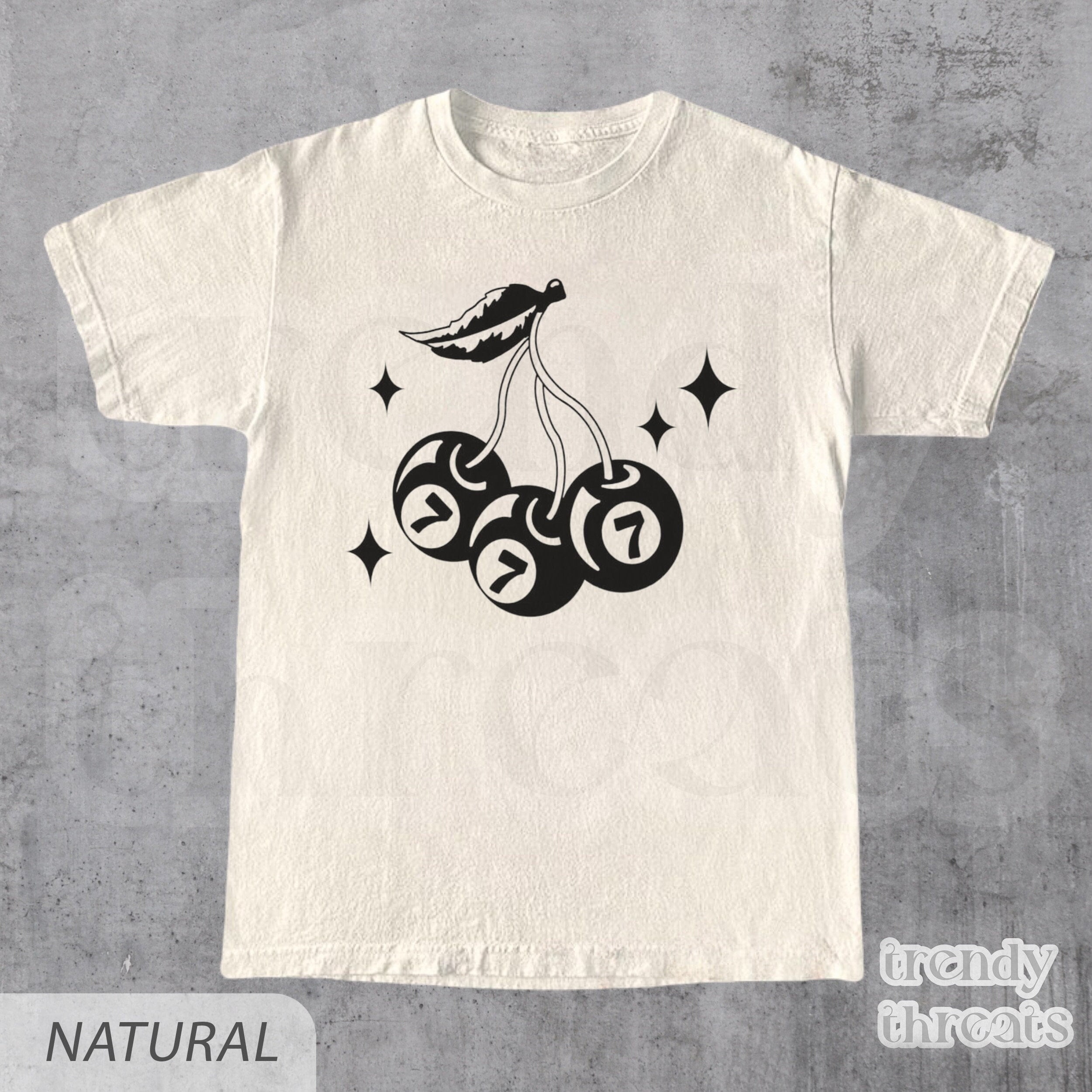 Cherry 8 Ball T-Shirt Lucky 7 Shirt Retro Pool Shirt 90s Shirt Y2K ...