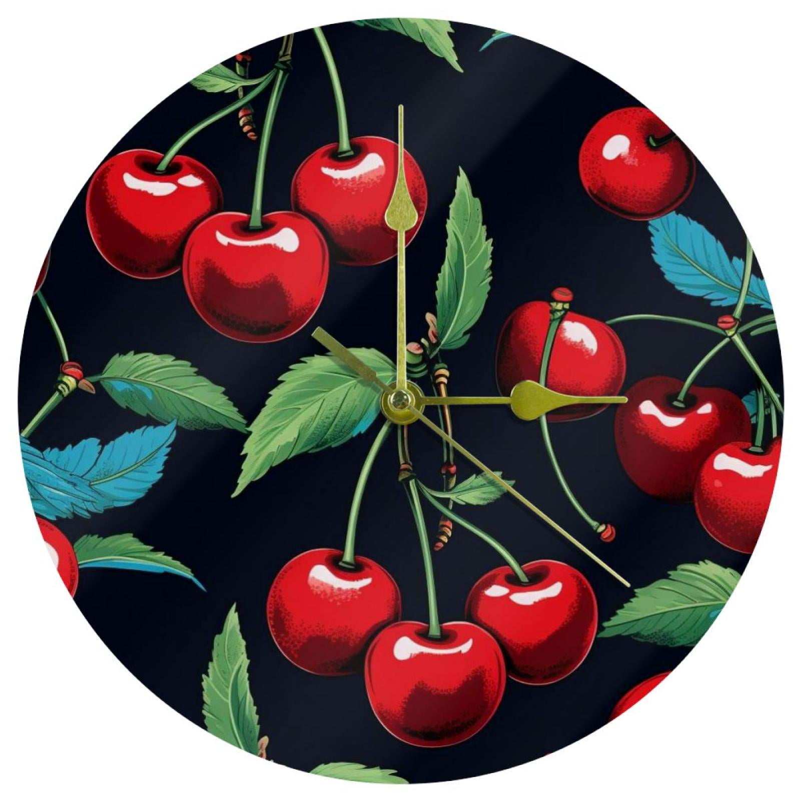 Cherry Acrylic Circular Wall Clock - Stylish and Durable Timepiece ...
