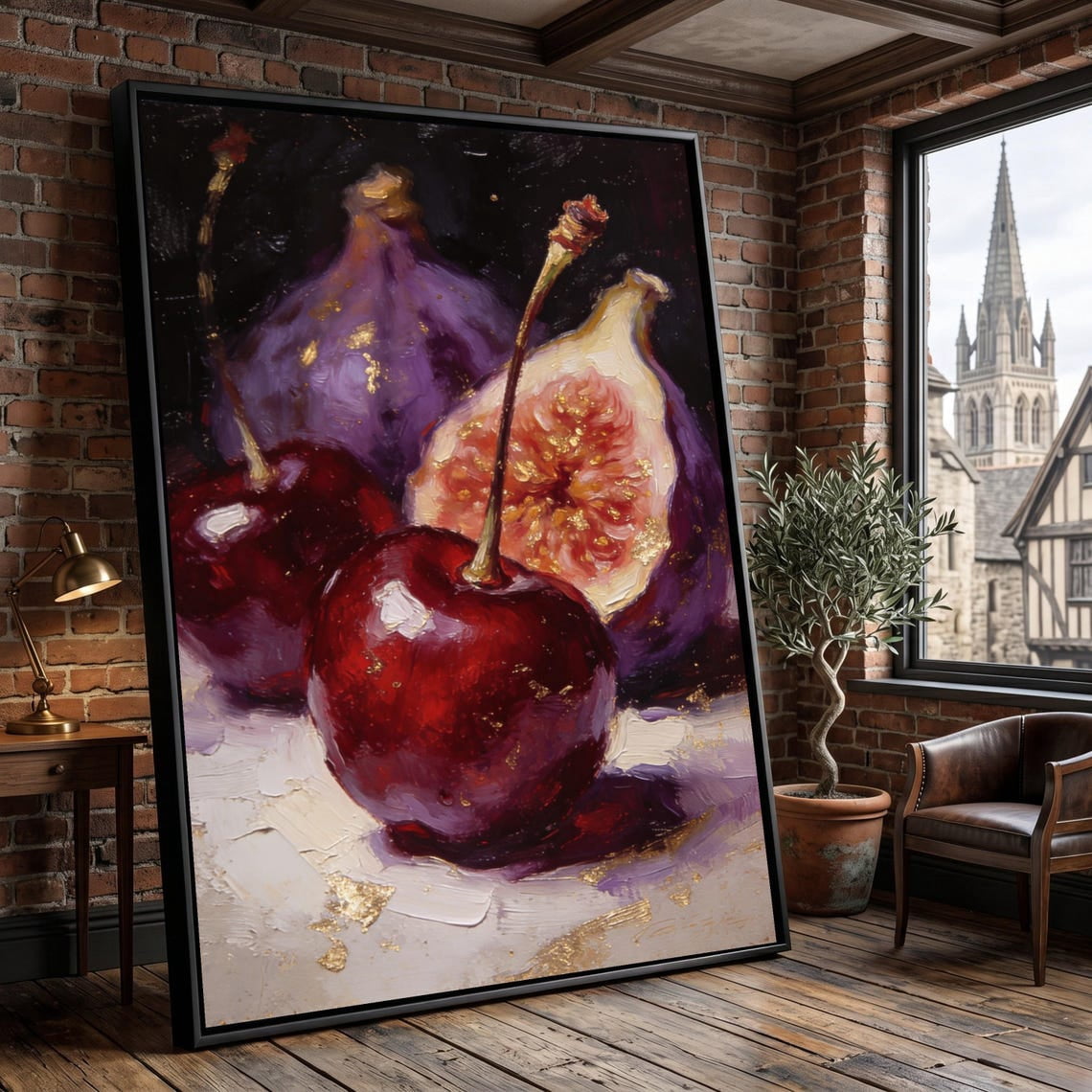 Cherry And Fig Still Life, Unframed Paper Poster 11x14in - Walmart.com