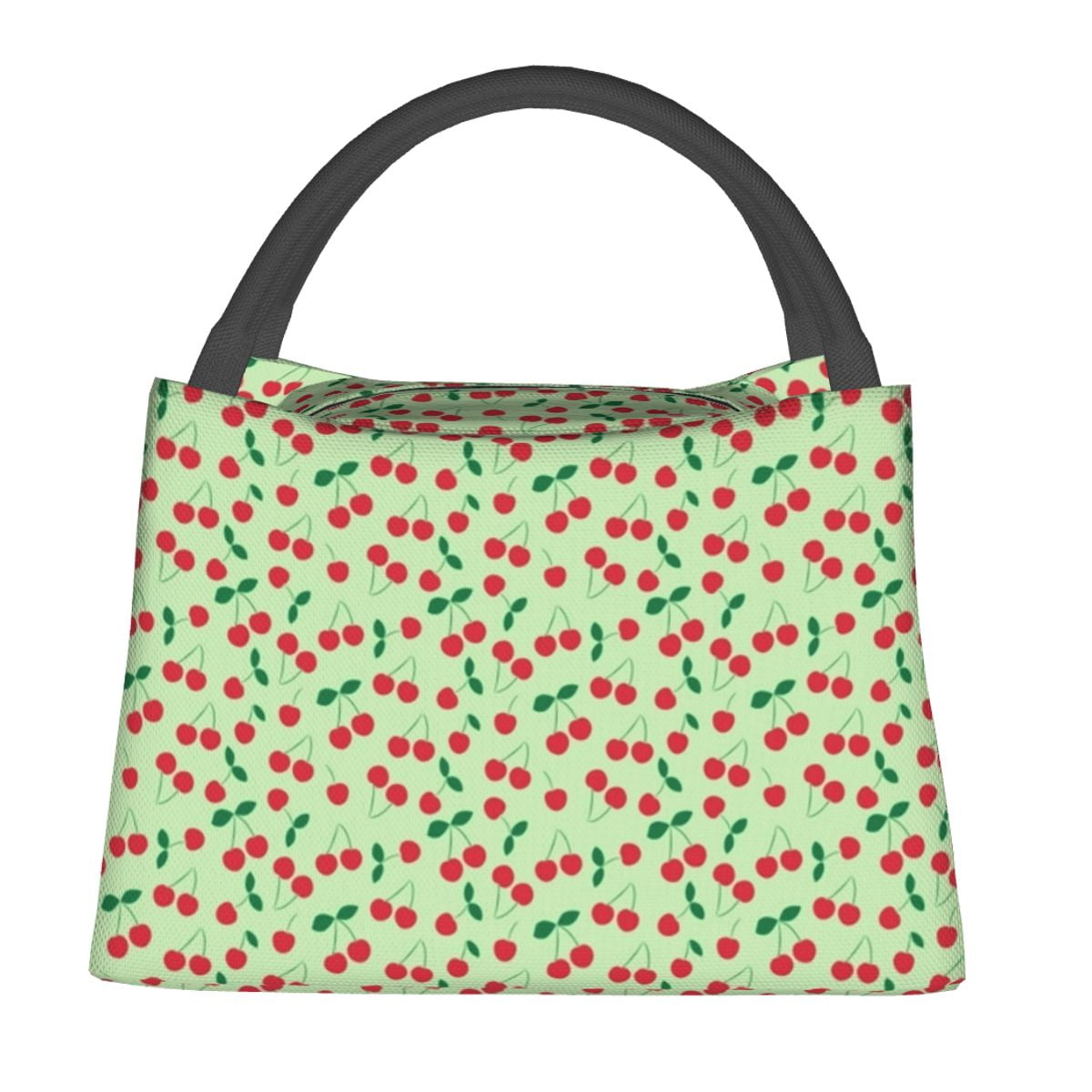 Cherry And Leaf Lunch Bag Polka Dots Print Vintage Lunch Box For Adult ...