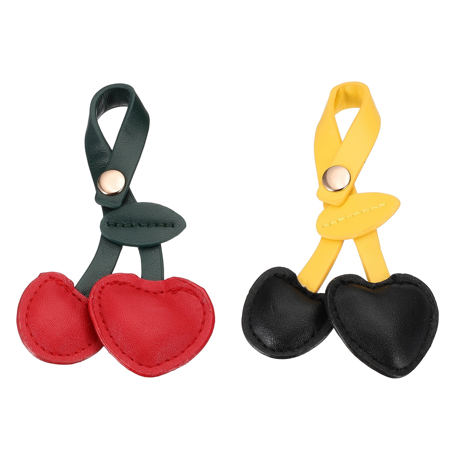 Cherry Bag Charm, 2Pcs Cherry Purse Keychain PU Leather Women Cute Bag ...