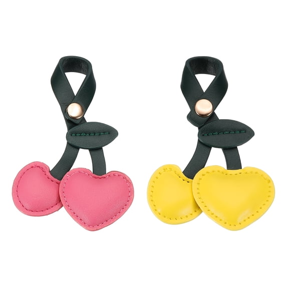 Cherry Bag Charm, 2Pcs Cherry Purse Keychain PU Leather Women Cute Bag ...