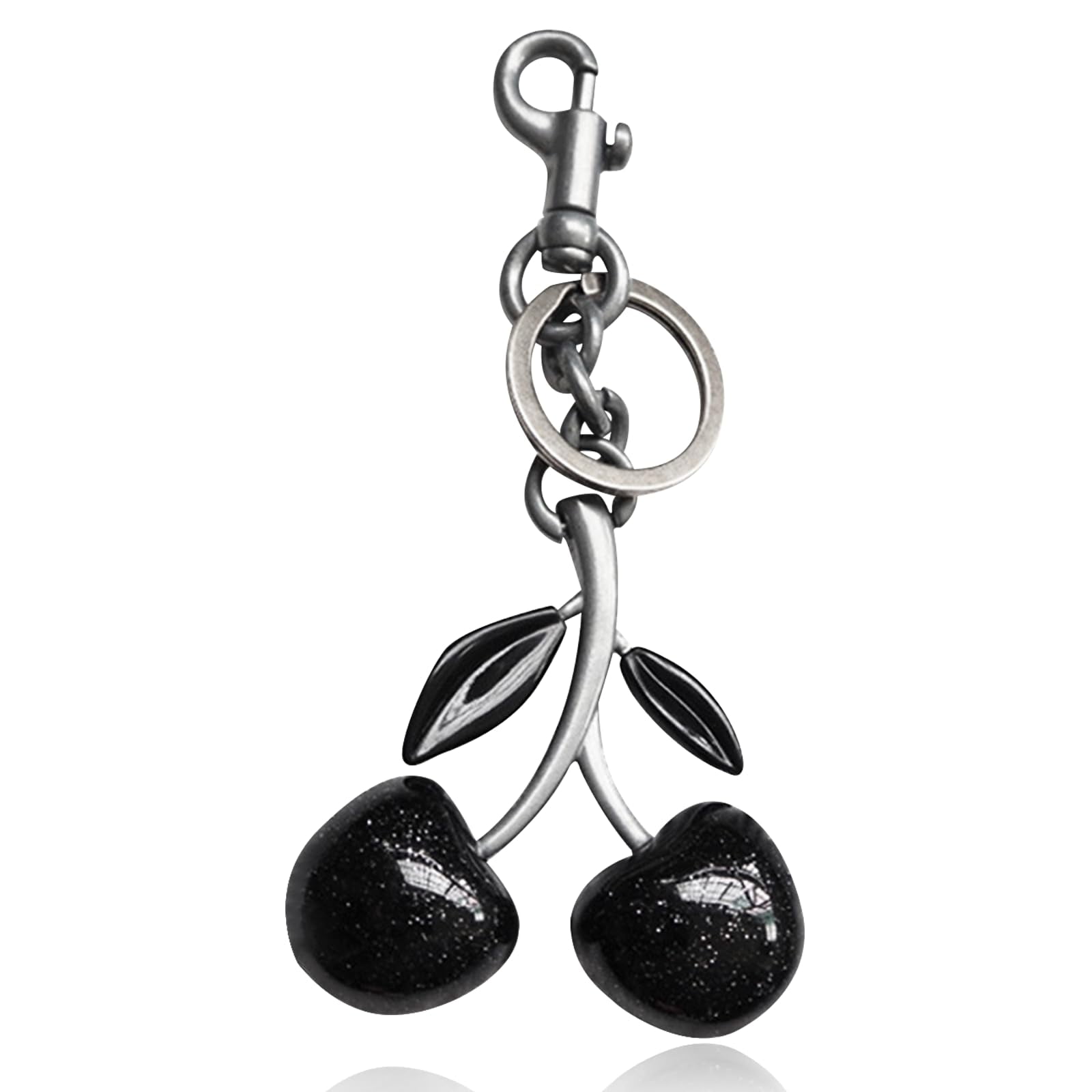 Cherry Bag Charm Cherry Keychain Charm Metal Accessory Sparkling Resin ...